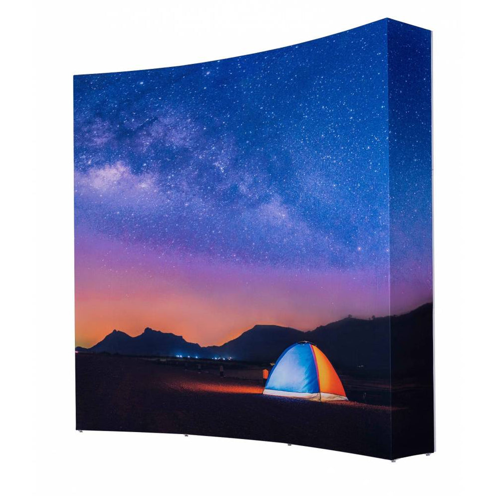 Promotional Pop Up Media Wall Curved (Frame + Print) | Brandable ...