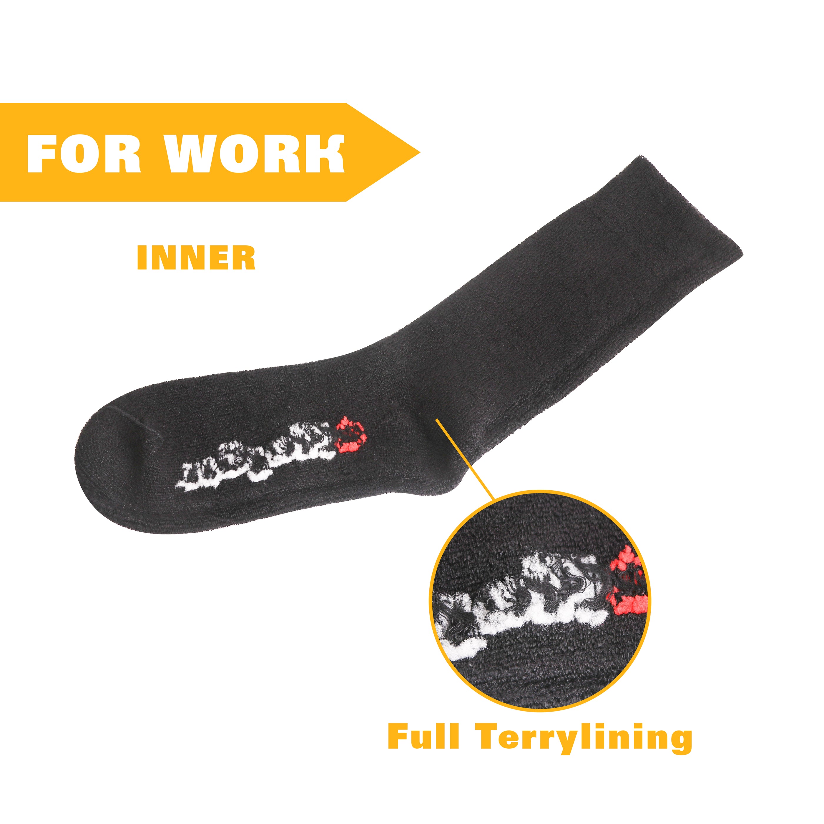 Branded Corporate Event Promo Crew Woven Bamboo Work Socks ...