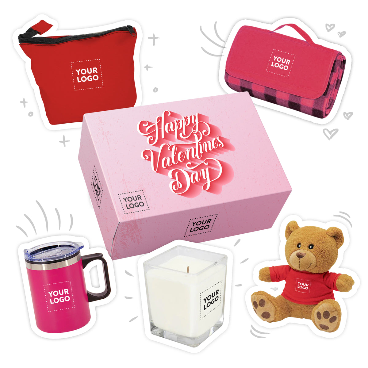 Custom Gift Box - Happy Valentine'S Day Box | Brandable Promotional ...