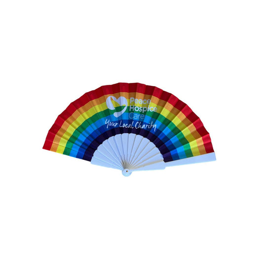 Branded Printed Fabric Hand Fans | Customisable Promotional Low Cost ...
