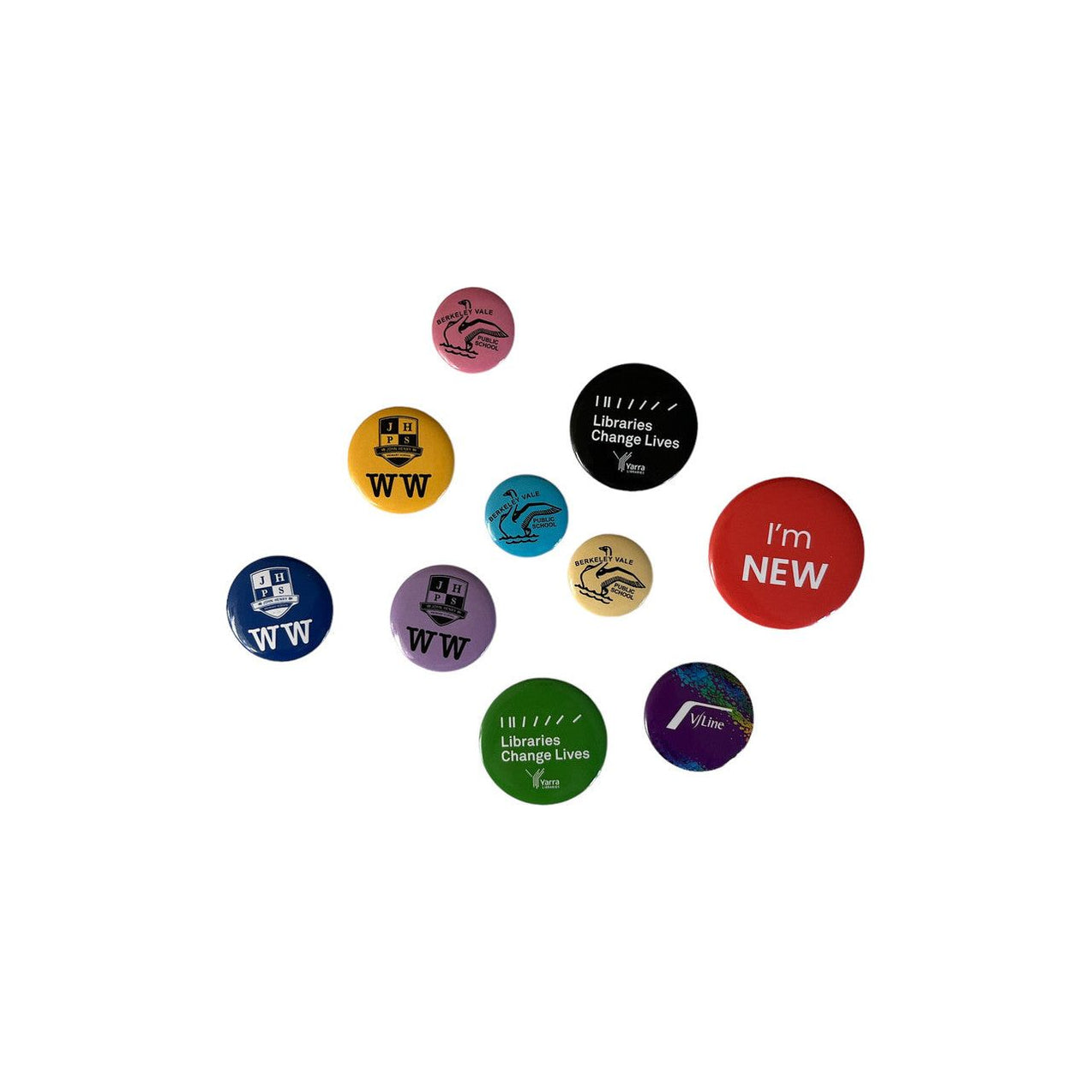 Promo Button Badges 32 mm | Custom Promotional Button Badges — Promo Punks®